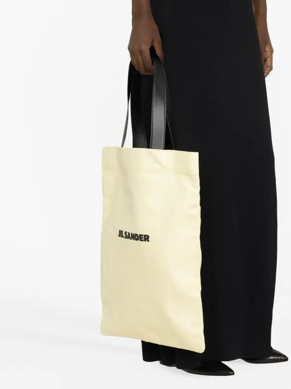 JIL SANDER Logo-print Shopper Tote Bag - Yellow