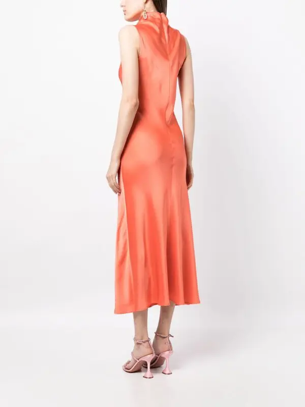 Lapointe Draped Satin Maxi Dress