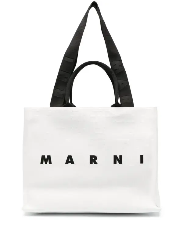 Marni Logo-print Tote Bag - White