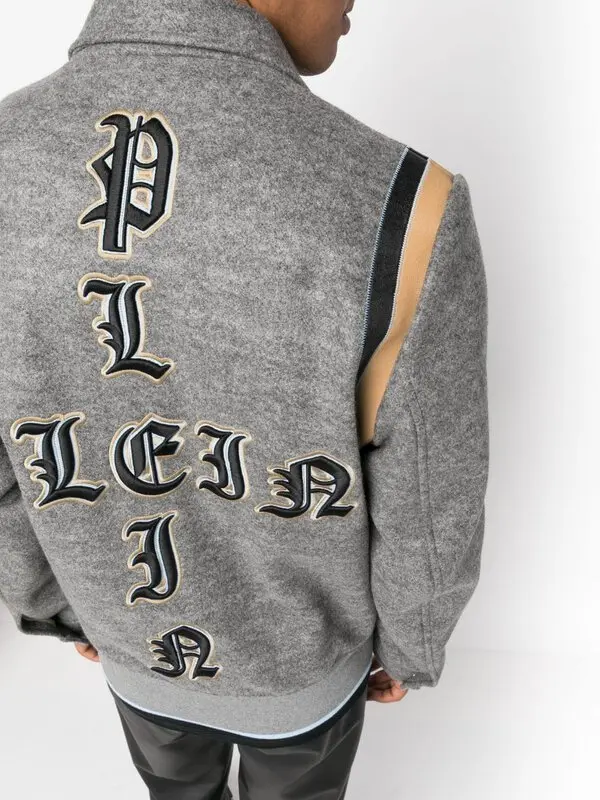 Philipp Plein Logo-appliqué Cotton Bomber Jacket