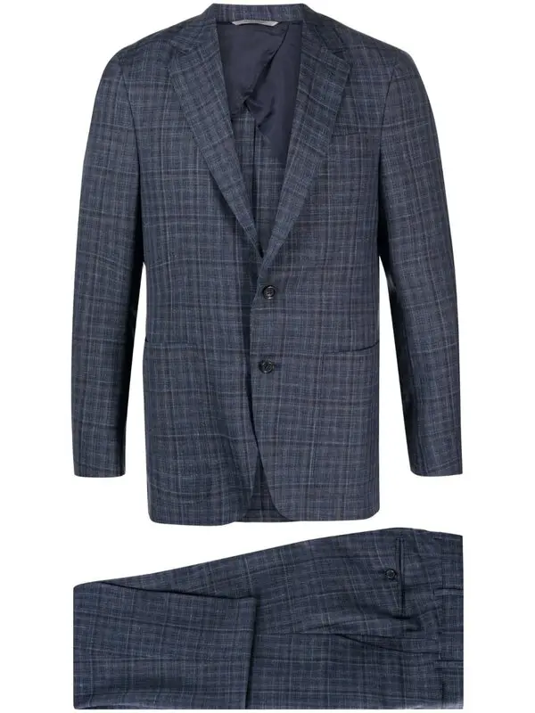 Canali Check-pattern Single-breasted Suit