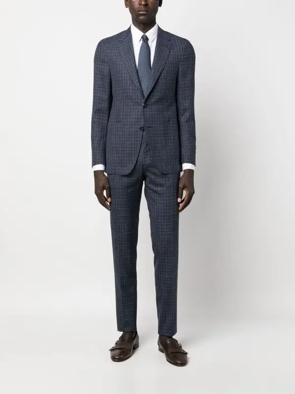 Canali Check-pattern Single-breasted Suit