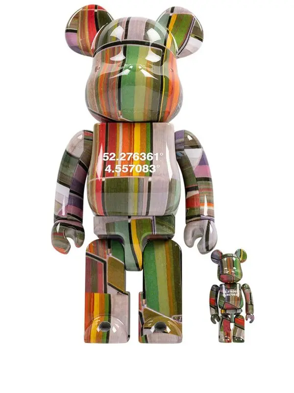 MEDICOM TOY X Benjamin Grant Overview Lisse Be@rbrick 100% And 400% Figure Set - Green