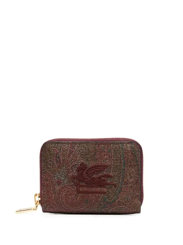 Etro Pegaso Zip-around Wallet - Red
