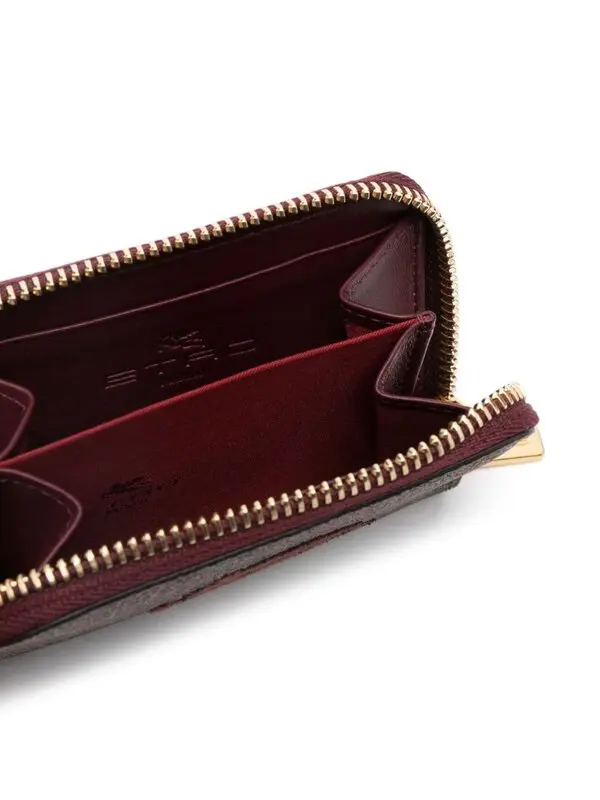 Etro Pegaso Zip-around Wallet - Red