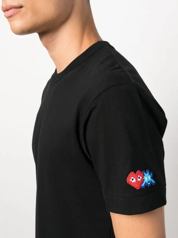 Play Comme Des Garcon Logo-patch Cotton T-shirt