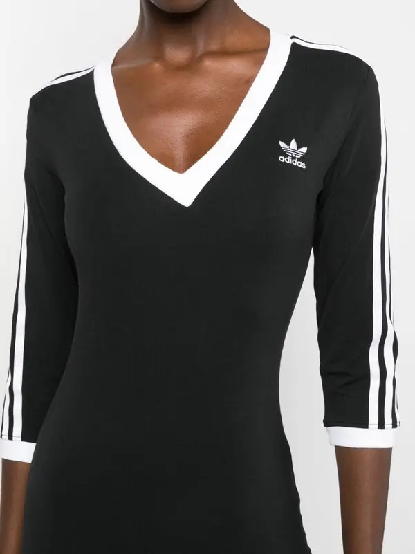 white christmas dresses Women's adidas Originals Adicolor Classics 3-Stripes Maxi Dress Black main image 0