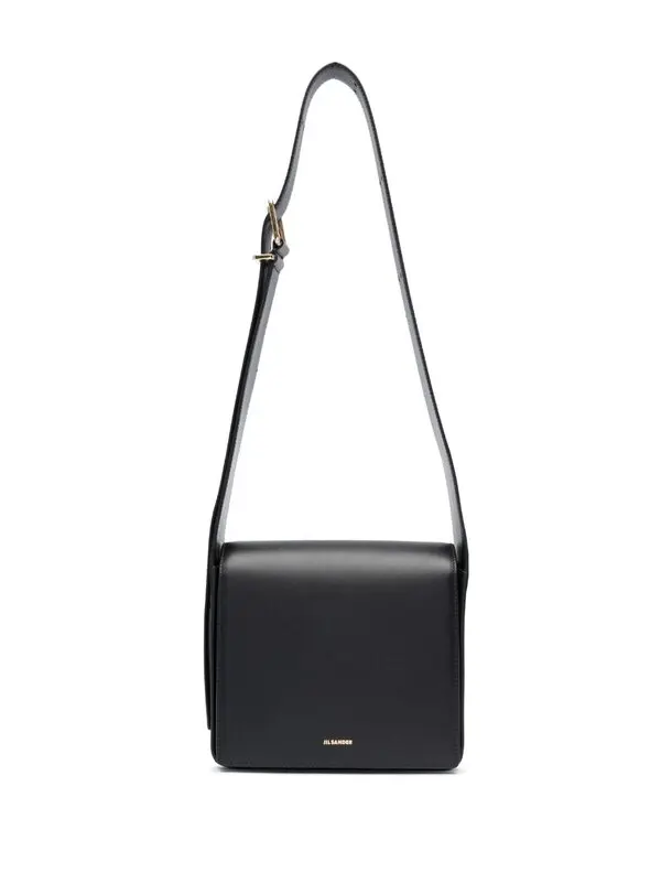 JIL SANDER Logo-stamp Leather Shoulder Bag