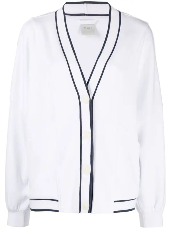 Varley Two-tone Striped Cardigan