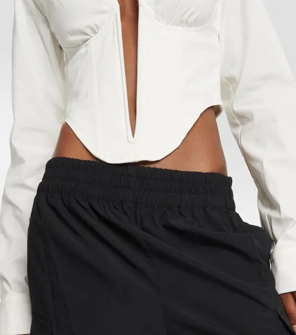DION LEE Corset Cotton-blend Top