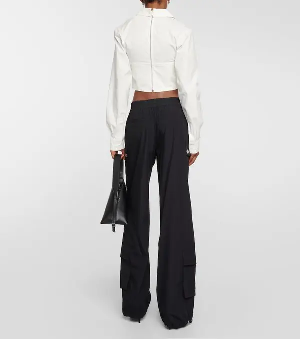 DION LEE Corset Cotton-blend Top