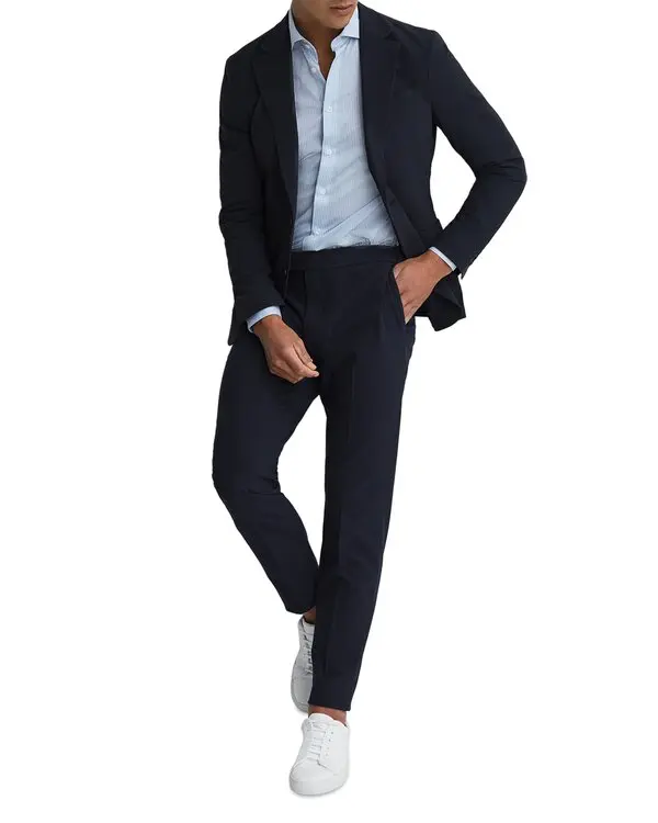 REISS Found Slim-fit Trousers - Navy