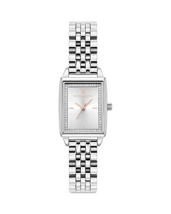 OLIVIA BURTON Rectangle Bracelet Watch, 20.5mm - Silver