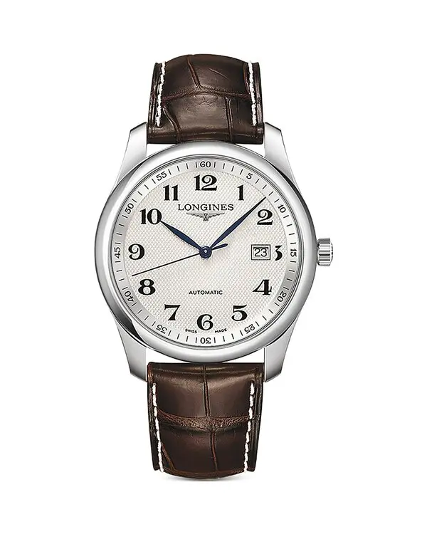 LONGINES Master Watch, 40mm - White/brown