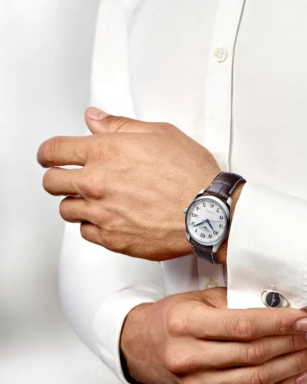 LONGINES Master Watch, 40mm - White/brown