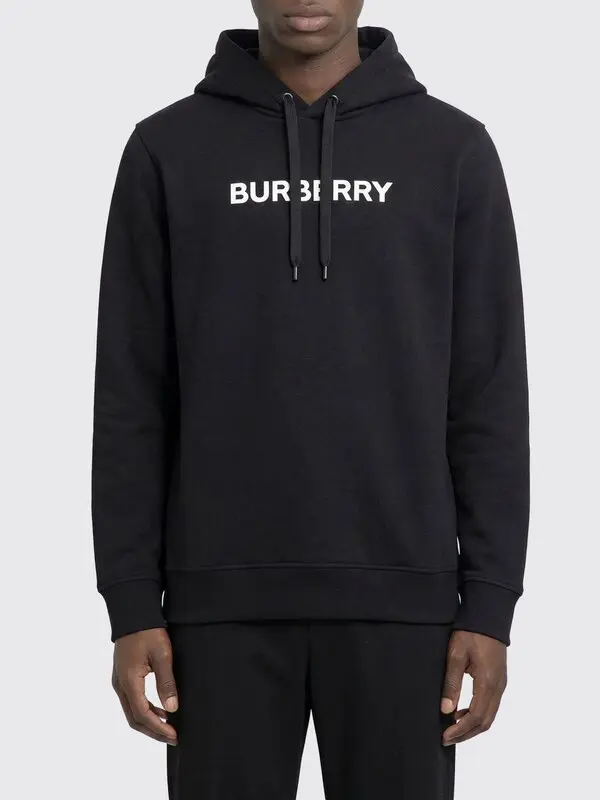 Burberry Logo Hoodie - Black