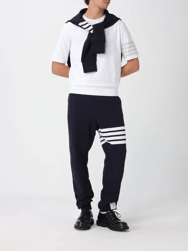 Thom Browne Jogger Pants With Signature Stripes