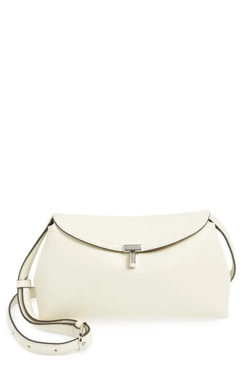 TOTEME T-lock Leather Clutch - Milk