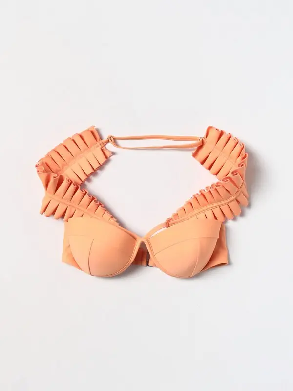 ANDREA IYAMAH Ruffled Off-the-shoulder Bikini Top