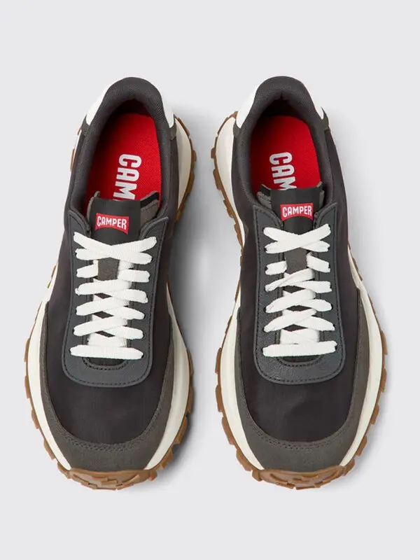 Camper Drift Trail Vibram Sneakers In Leather And Recycled Polyester - Black