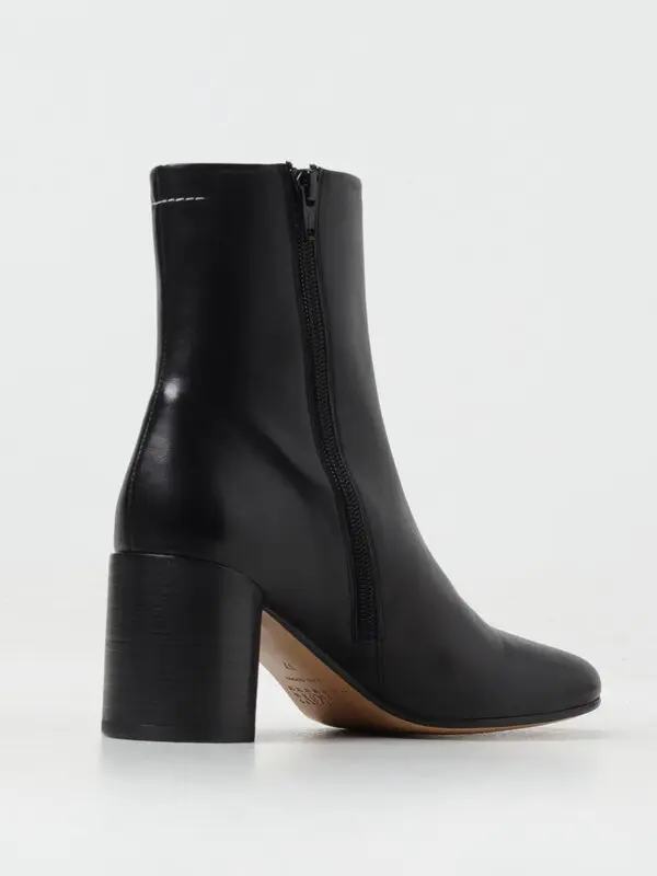 MAISON MARGIELA Leather Zip-up Ankle Boots - Black