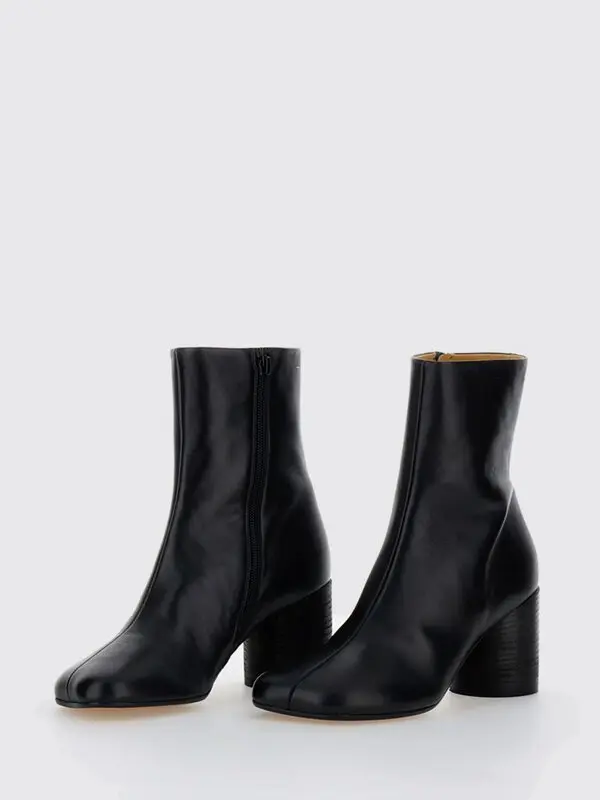 MAISON MARGIELA Leather Zip-up Ankle Boots - Black