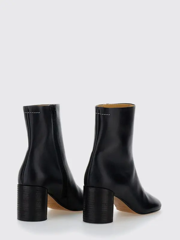 MAISON MARGIELA Leather Zip-up Ankle Boots - Black