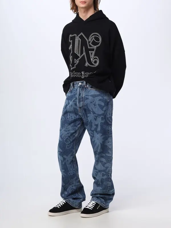 Palm Angels Cotton Sweatshirt - Black