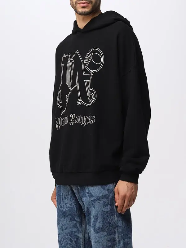 Palm Angels Cotton Sweatshirt - Black