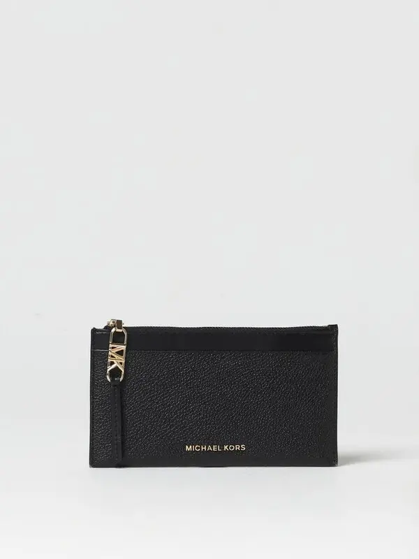Michael Kors Empire Credit Card Holder In Leather - Black