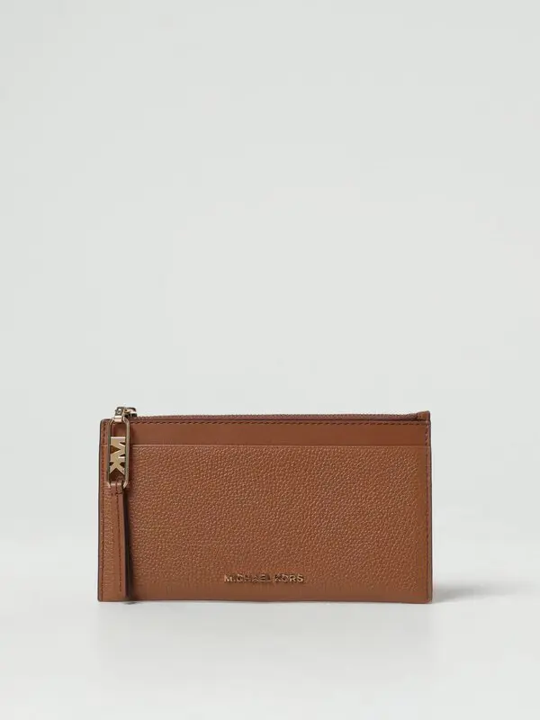 Michael Kors Empire Credit Card Holder In Leather - Brown
