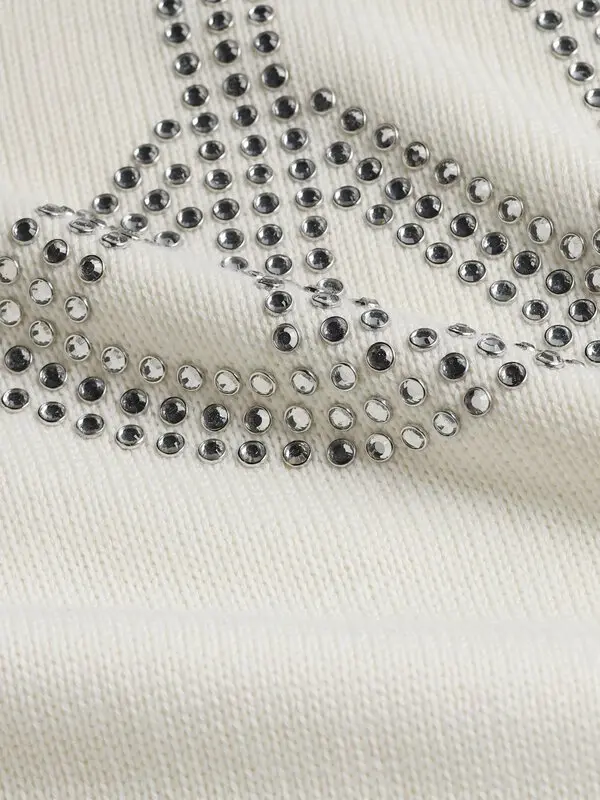 Moschino Embellished Peace Sign Sweater Dress