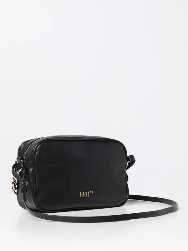 Red Valentino Mini Bag With Gold Tone Chain Strap - Black