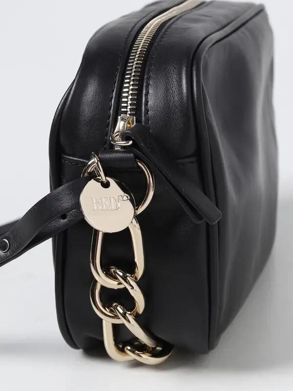 Red Valentino Mini Bag With Gold Tone Chain Strap - Black