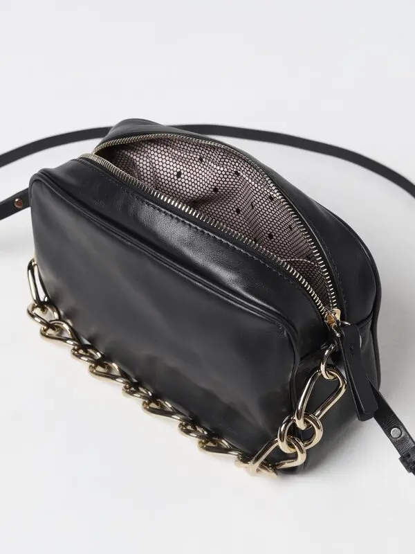 Red Valentino Mini Bag With Gold Tone Chain Strap - Black