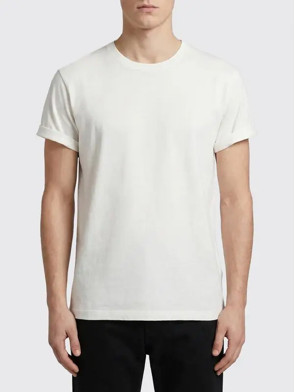 GOLDEN GOOSE Crewneck Short-sleeved T-shirt In Pure Cotton - White