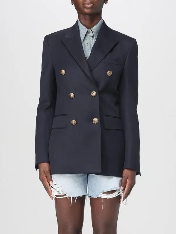 GOLDEN GOOSE Wool Blend Blazer - Blue