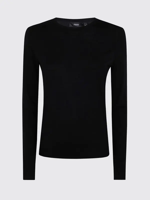Theory Ribbed Knit Round Neck Sweater