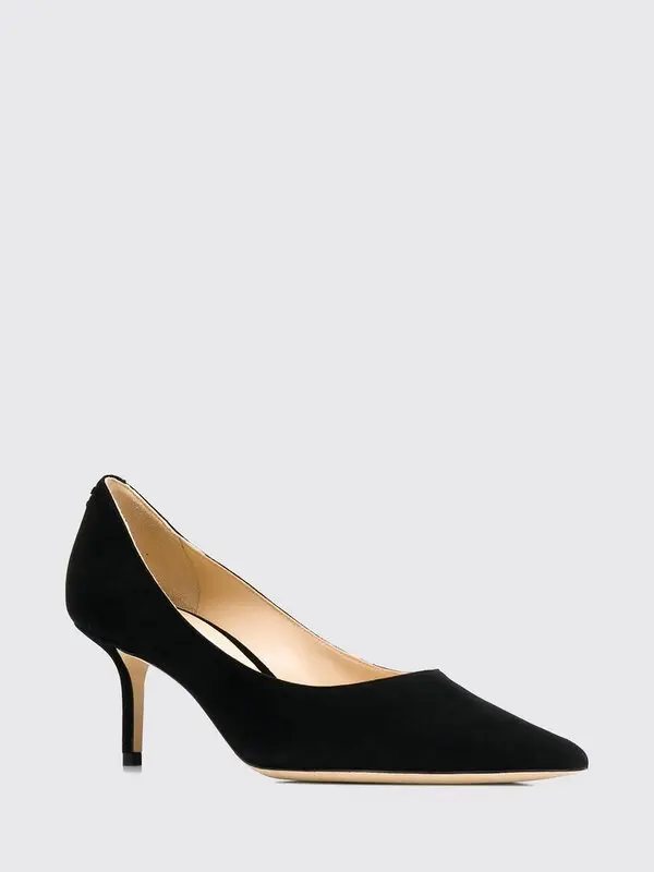 JIMMY CHOO Suede Pointed Toe Pumps - Black