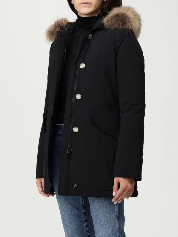 Woolrich Parka With Fur Hood - Black