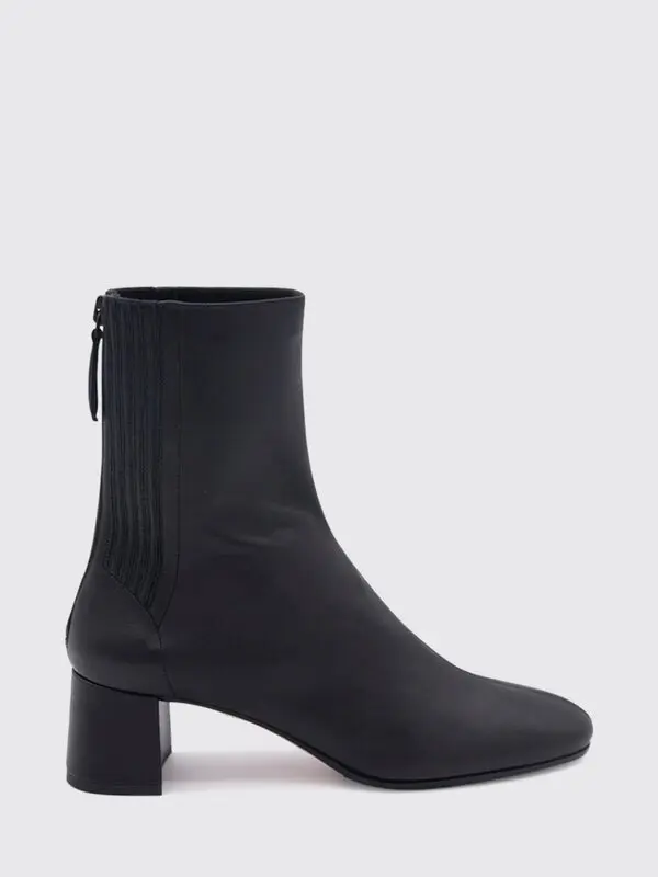 AQUAZZURA Saint Honorè Nappa Leather Ankle Boots - Black