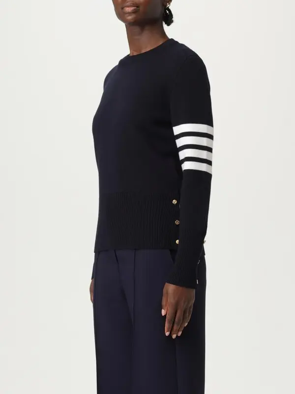 Thom Browne Four-bar Knit Sweater - Blue