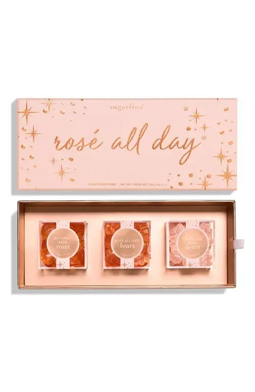 SUGARFINA Rosé All Day® 3-piece Candy Bento Box - No Color
