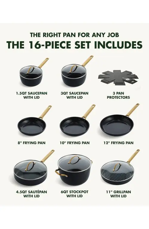 GREENPAN 16-piece Reserve Ceramic Nonstick Cookware Set