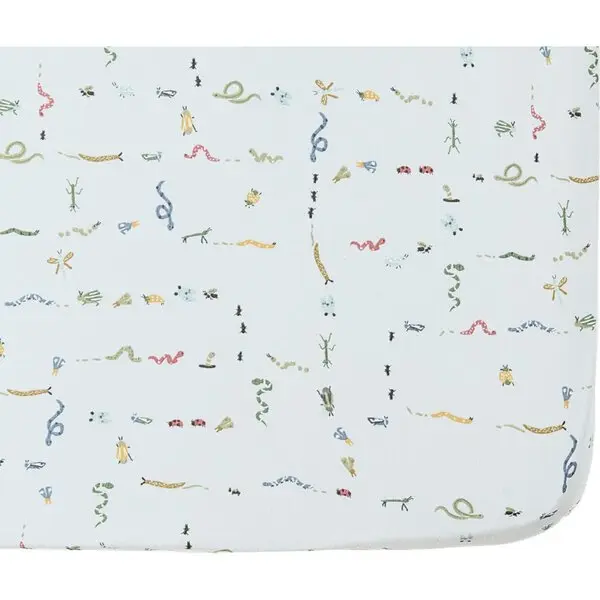 PEHR Organic Cotton Crib Sheet - Crawling Critters