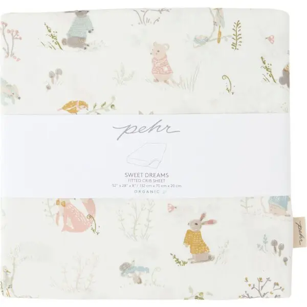 PEHR Organic Cotton Crib Sheet - Forest Fable