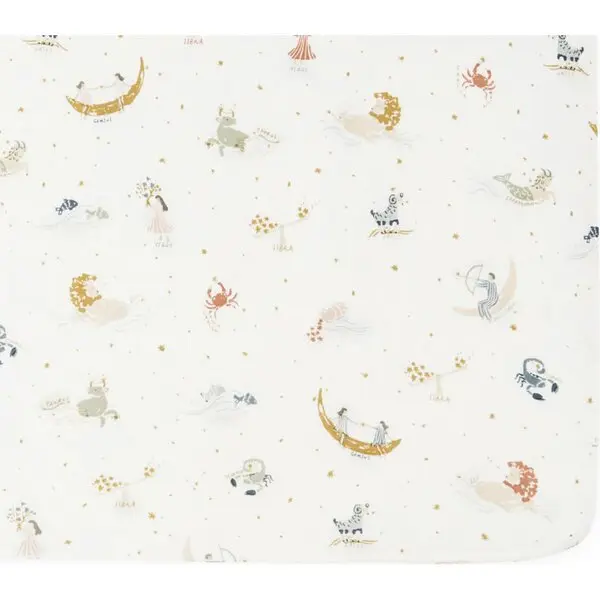 PEHR Organic Cotton Crib Sheet - Zodiac