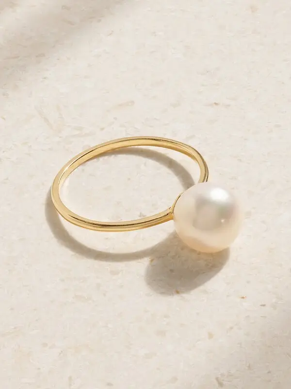 Mateo Pearl Dot 14-karat Ring - Gold