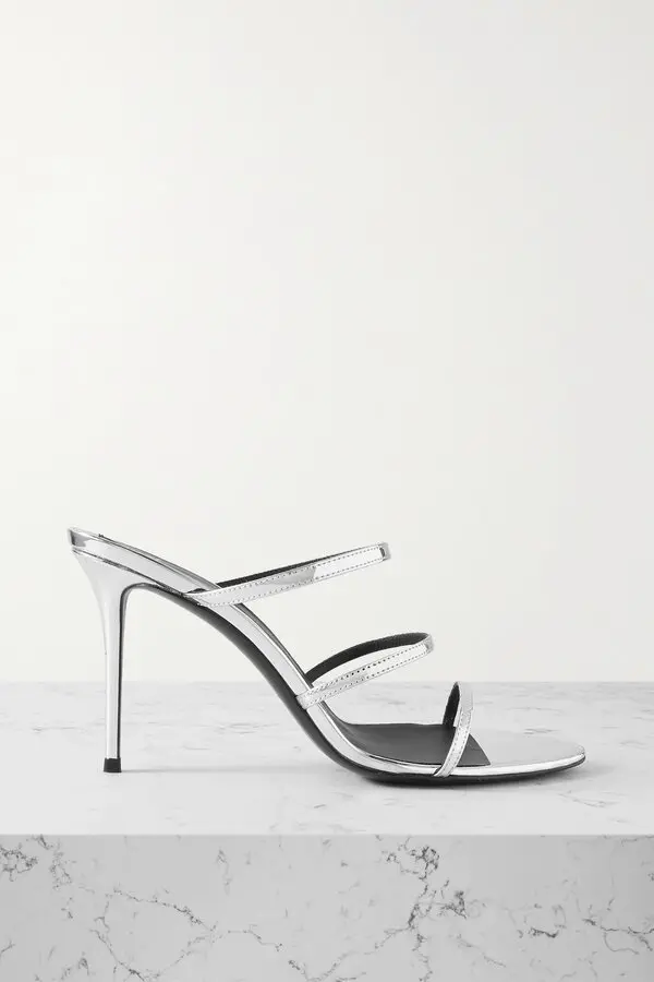 GIUSEPPE ZANOTTI Clandestino Mirrored-leather Sandals