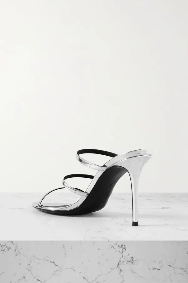 GIUSEPPE ZANOTTI Clandestino Mirrored-leather Sandals